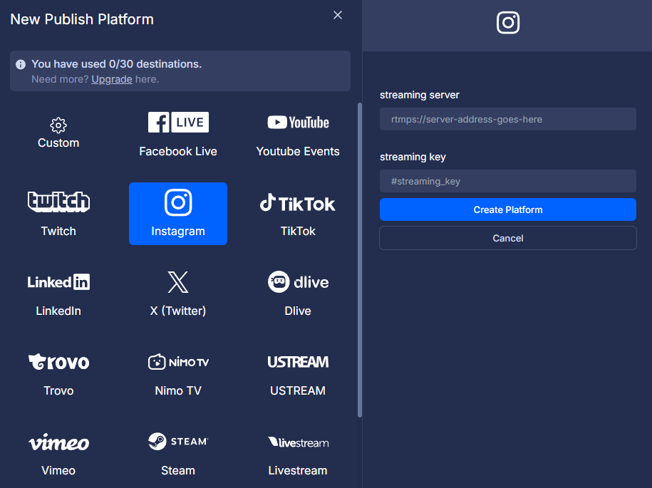 How to Find an Instagram Stream Key & URL